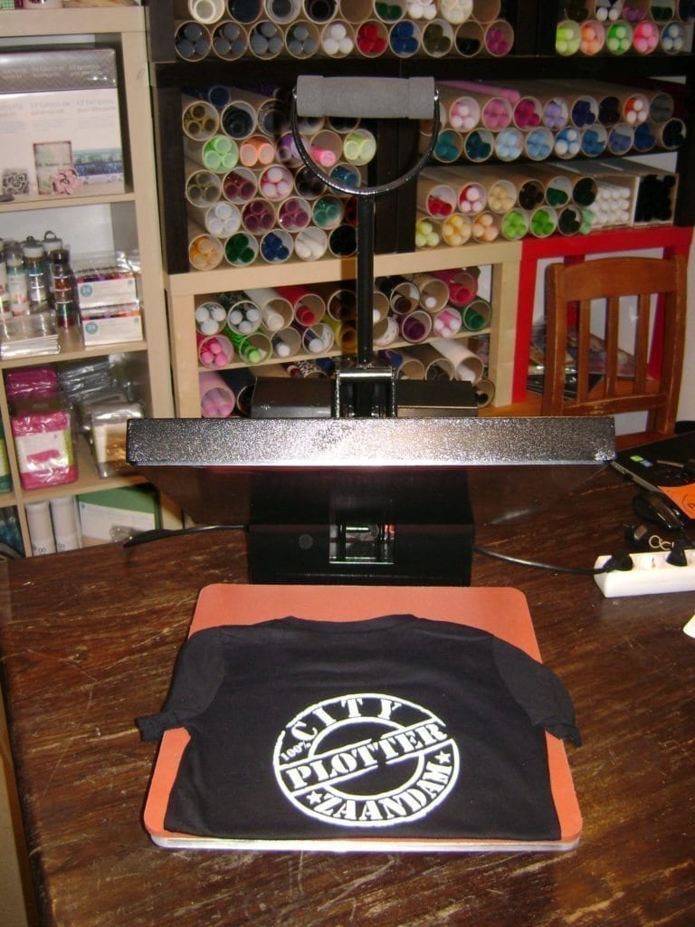 Demo Hittepers transferpers 38cmx 38cm Zwart - Cityplotter